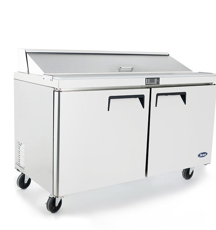 Atosa MSF8303GR | 60" Sandwich Prep Table with (2) Doors, (16) 1/6 size ...